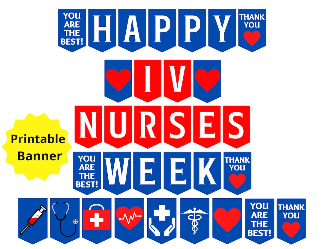 IV Nurses Week Printable Banner Infusion Nurse Appreciation - Etsy