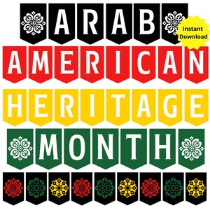 Arab American Heritage Month Printable Banner, NAAHM Banner, National ...