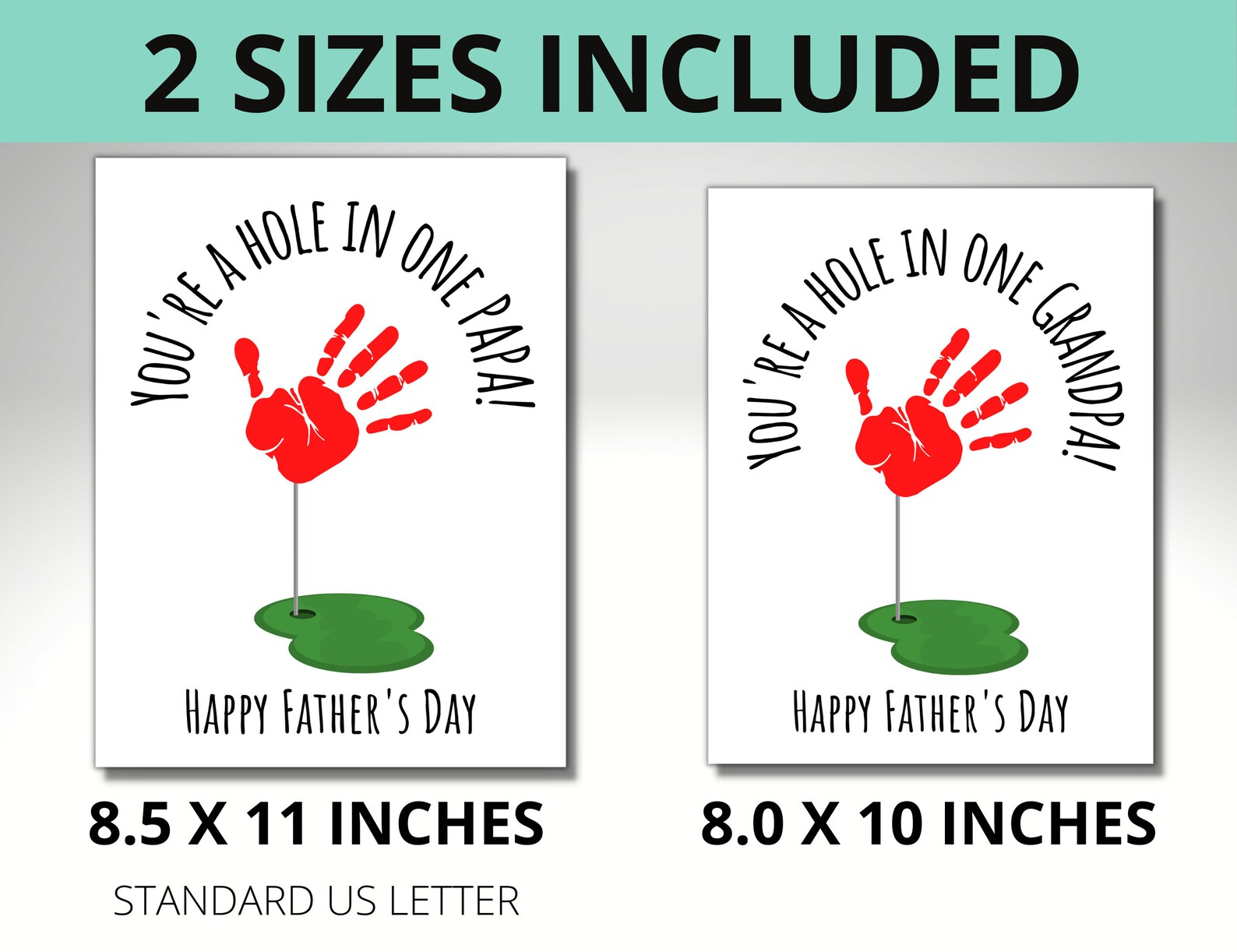 Father's Day Handprint Art Printable Golf Handprint Kids - Etsy