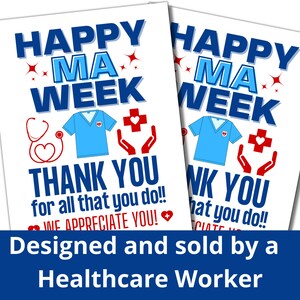 Medical Assistant Week Printable Poster, Happy MA Week Sign, Medical ...