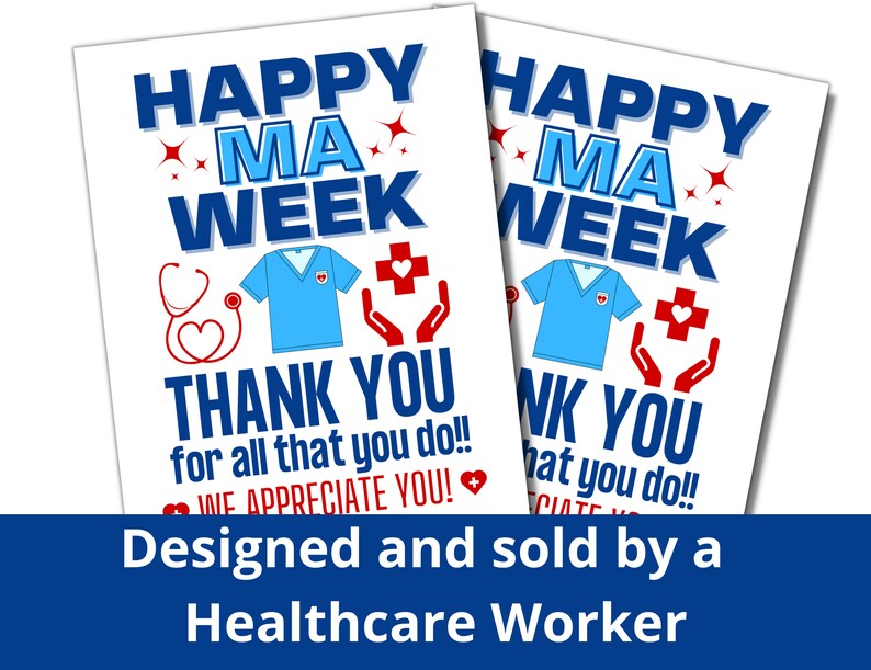 Medical Assistant Week Printable Poster, Happy MA Week Sign, Medical ...