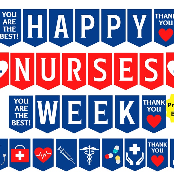 Happy Nurses Day Sign Printable - Etsy