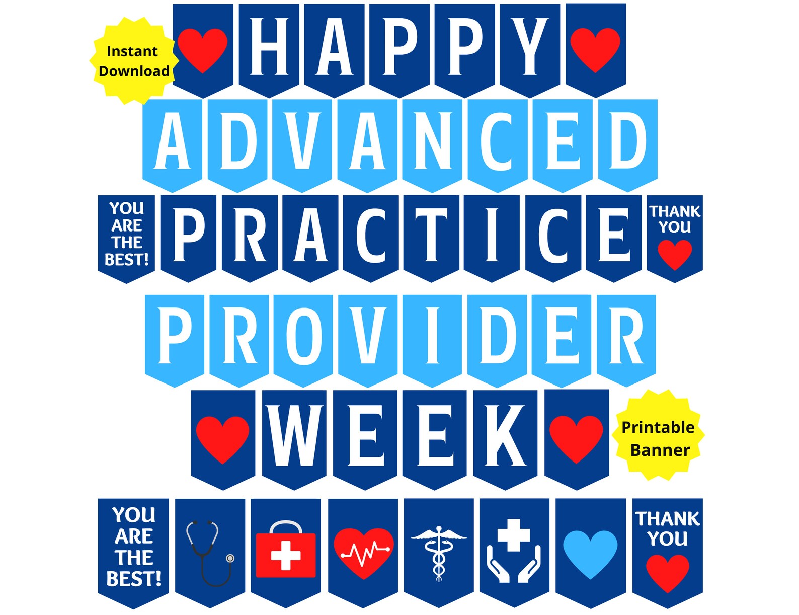 Advanced Practice Provider Week Printable Banner, Happy APP Week Banner ...
