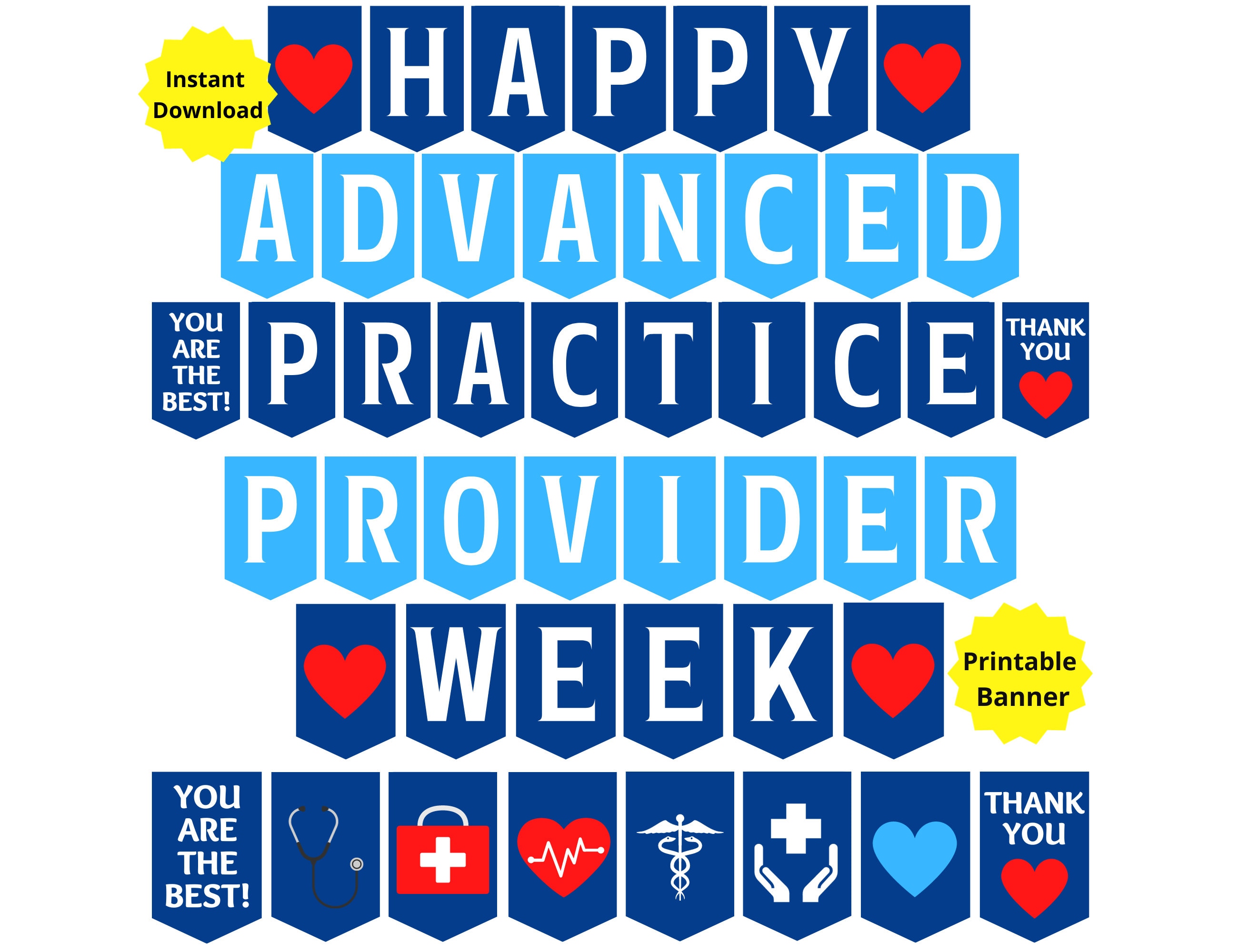 Advanced Practice Provider Week Printable Banner, Happy APP Week Banner ...