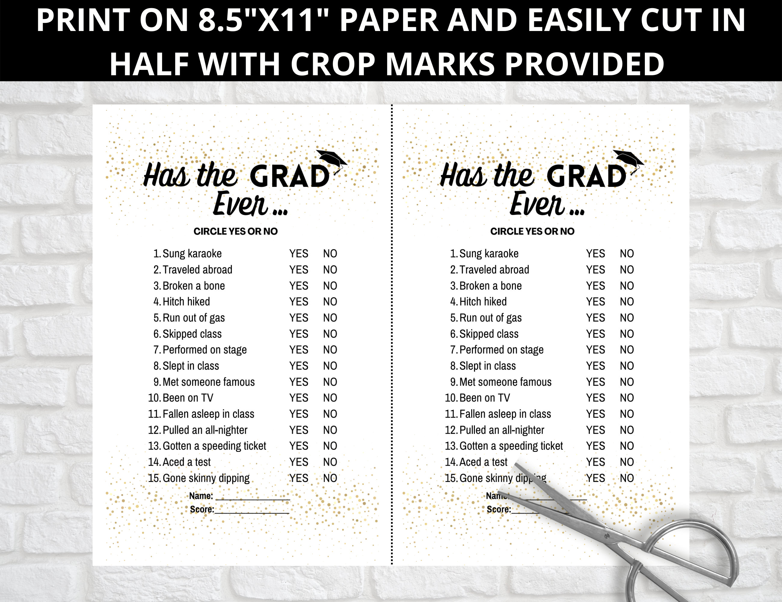 Graduation Party Game Printable Has the Graduate Ever Party - Etsy