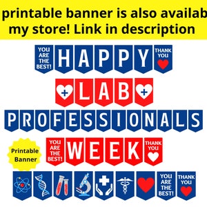Lab Week Printable Poster, Medical Laboratory Professionals Week Poster ...