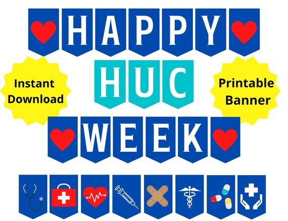 Health Unit Coordinator Week Printable Banner Happy HUC Week - Etsy