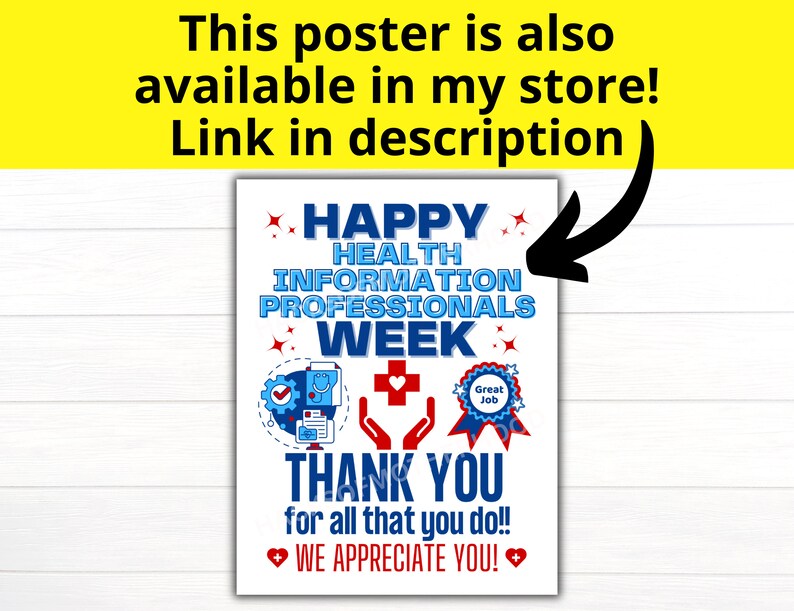 Health Information Professionals Week Printable Bundle, Health ...