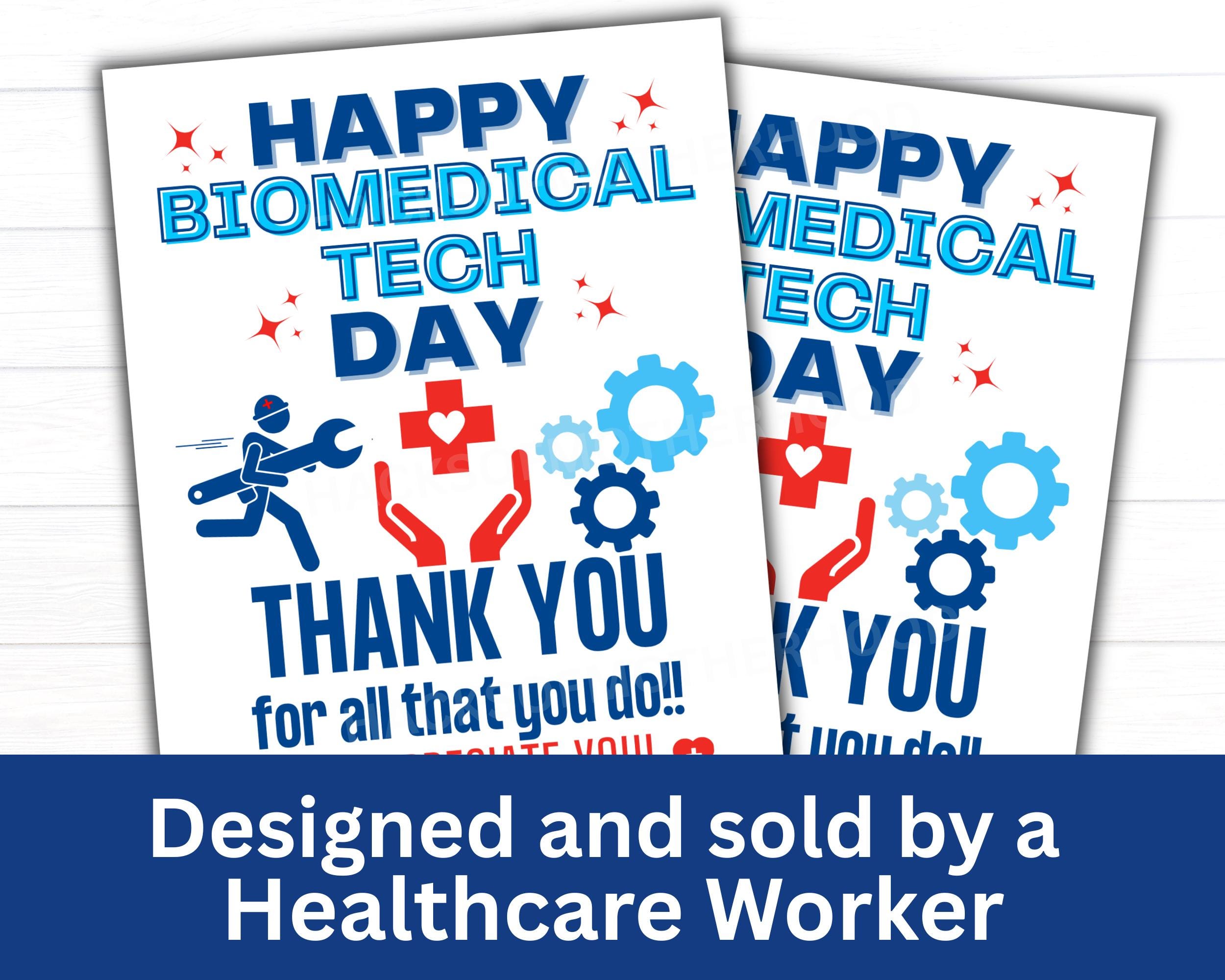 Biomedical Tech Day Printable Poster, Happy Biomedical Technician Day ...