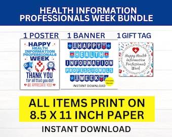 Health Information Professionals Week Printable Banner, Health ...