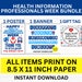 Health Information Professionals Week Printable Bundle, Health ...