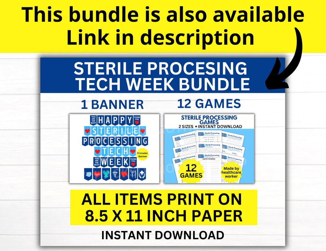 Sterile Processing Week Printable Sign, SPD Week, Central Service Week ...