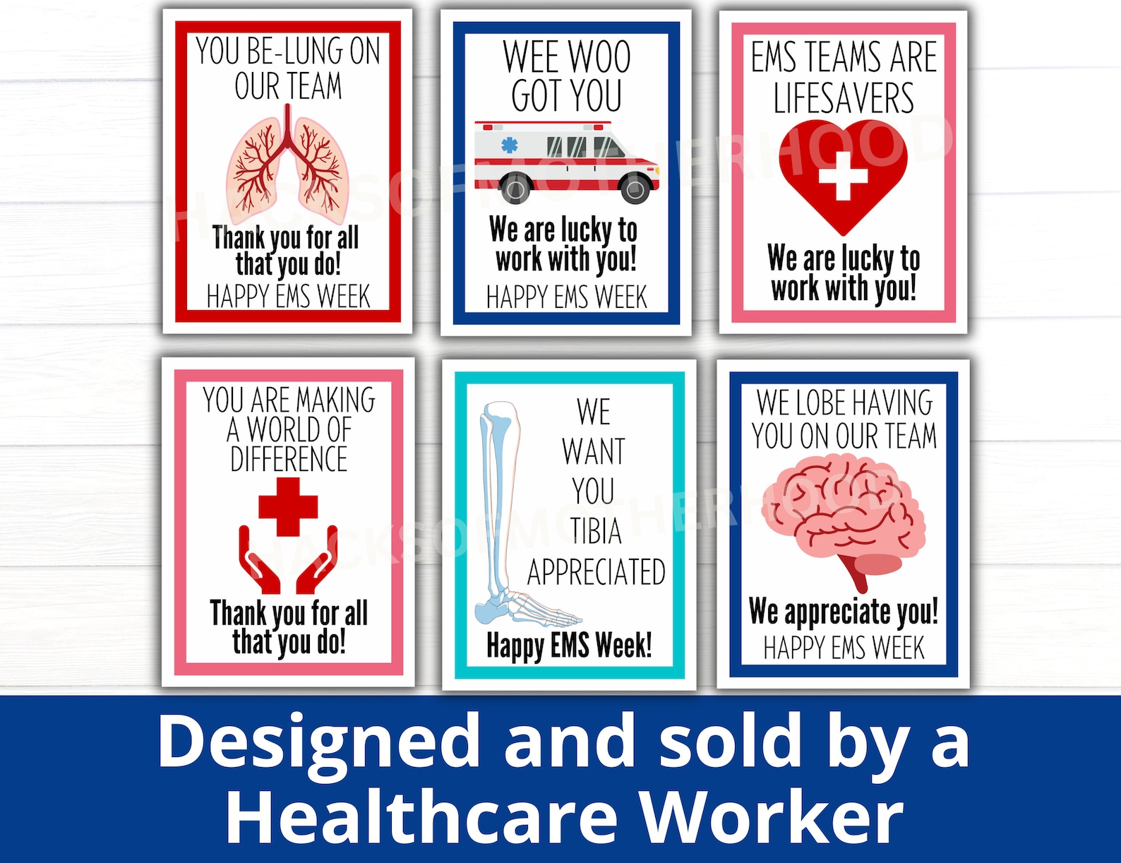 EMS Week Printable Poster Bundle, Emergency Medical Service Week, EMS ...