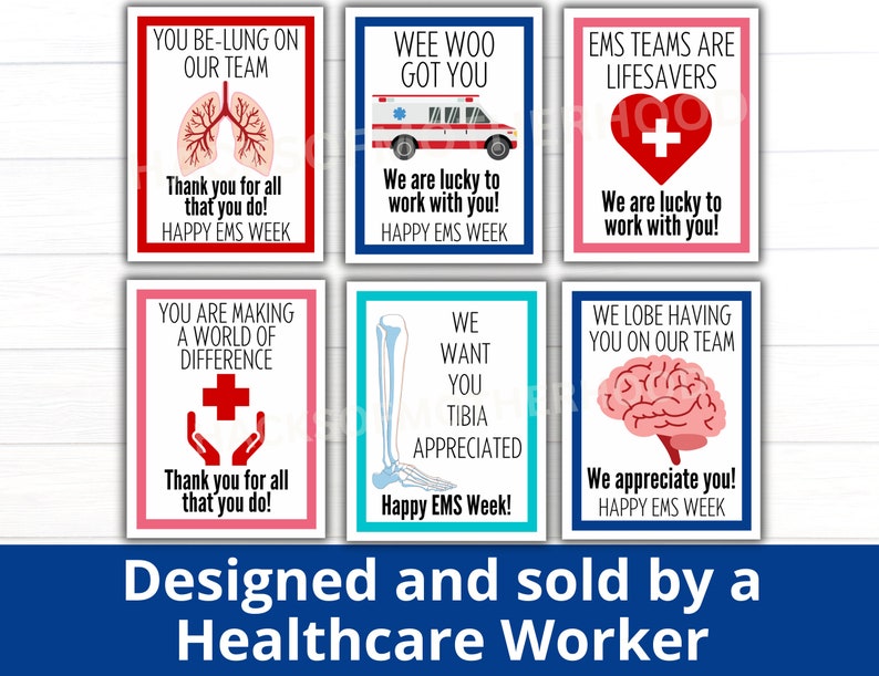 EMS Week Printable Poster Bundle, Emergency Medical Service Week, EMS ...