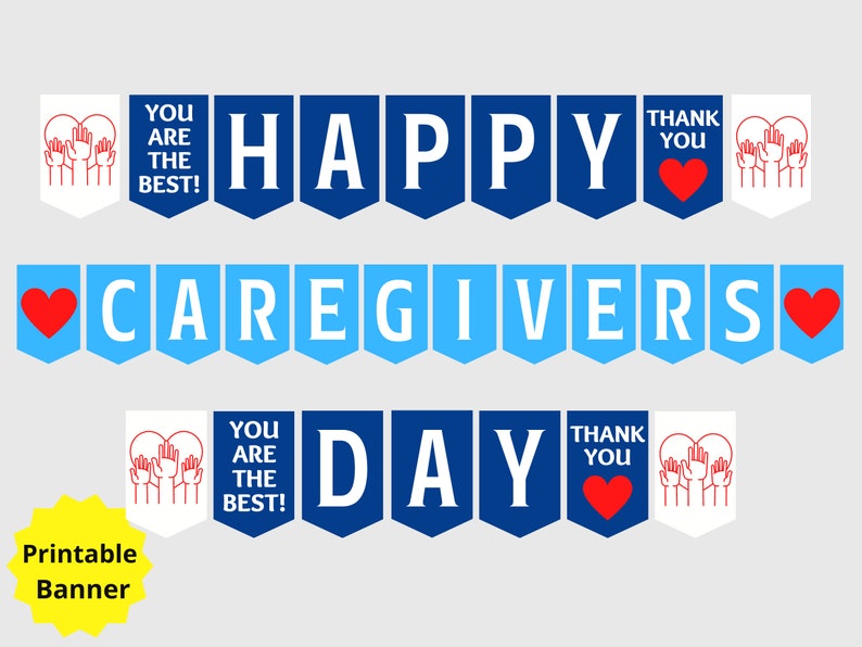 Caregivers Day Printable Banner Happy Caregivers Day Sign - Etsy