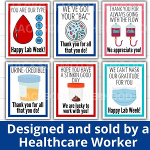 Funny Lab Week Printable Poster Bundle, Medical Laboratory ...