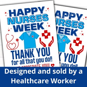 Nurses Week Printable Poster, Happy Nurses Week Sign, Nurse ...