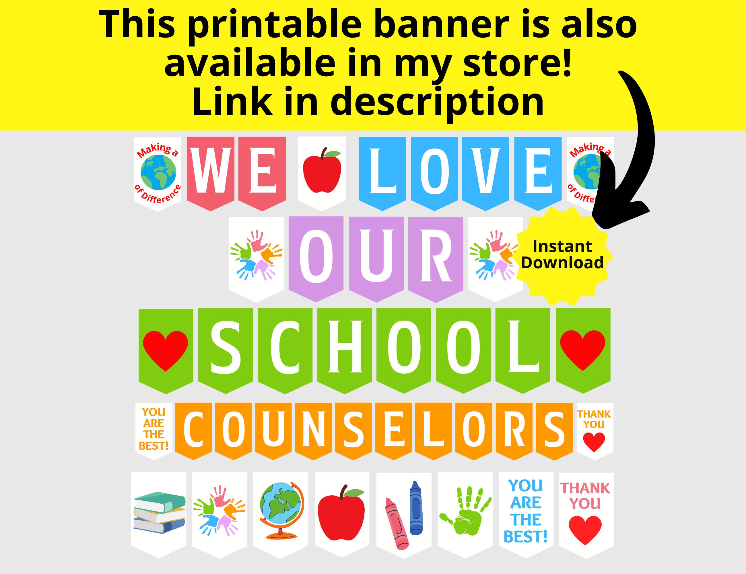 Happy School Counselor Week Printable Gift Tags, School Counselor Week ...