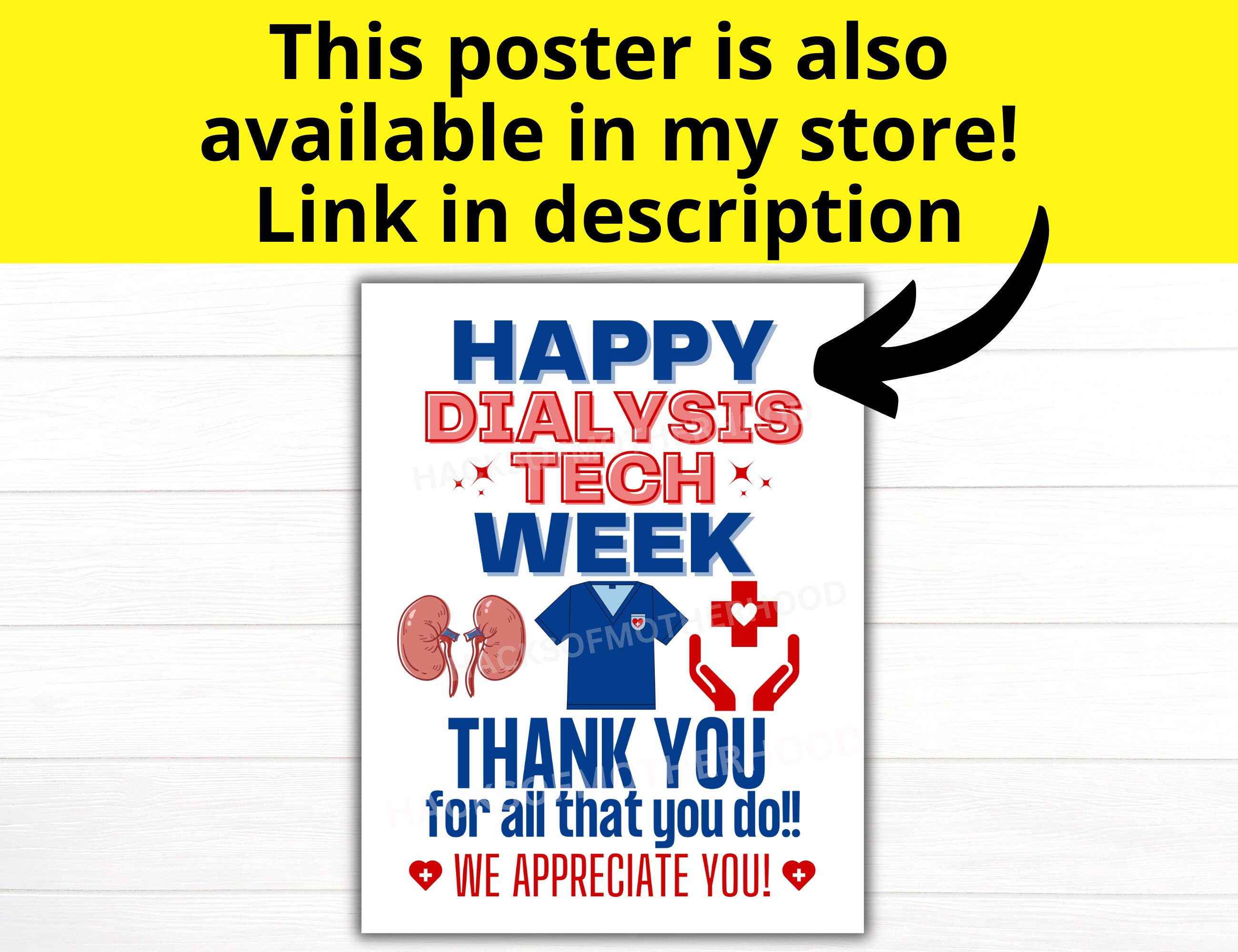 Dialysis Tech Week Printable Banner, Dialysis Technician Week Sign ...