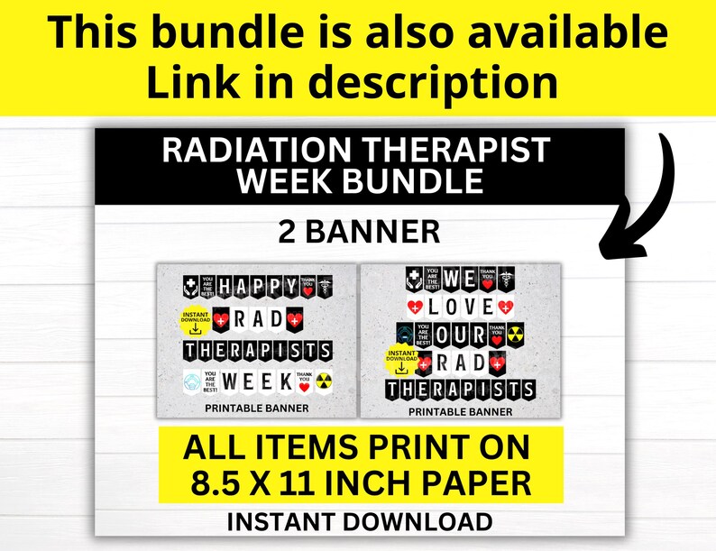 Radiation Therapist Week Printable Banner, Rad Therapist Banner ...