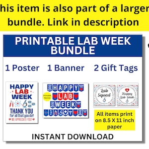 Lab Week Printable Poster, Medical Laboratory Professionals Week Poster ...