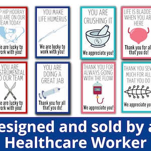 Funny Medical Appreciation Cards, 8 Pack Medical Pun Cards, Doctor ...