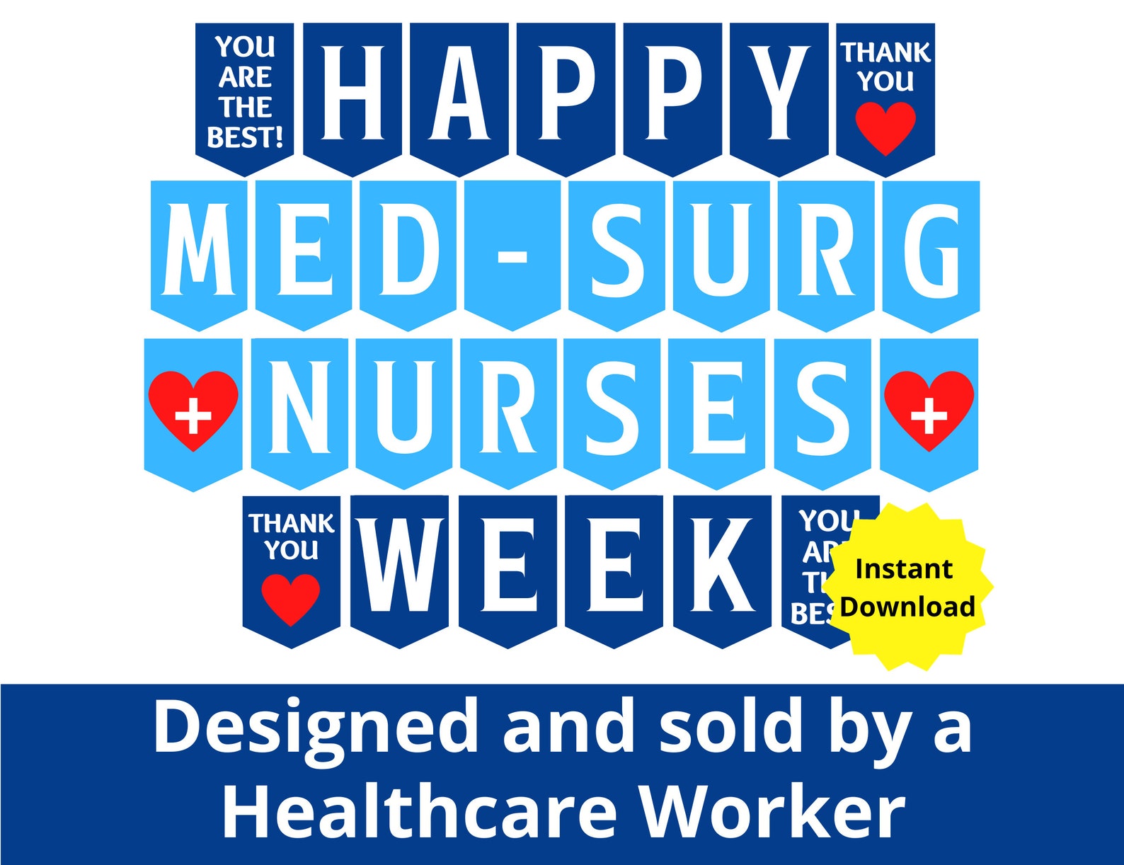 Medical Surgical Nurses Week Printable Banner, Med-surg Nurses Week ...