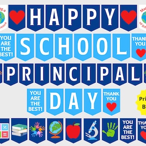 School Principal Day Printable Banner, School Principal Day Sign ...