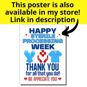 Sterile Processing Week Printable Sign, SPD Week, Central Service Week ...