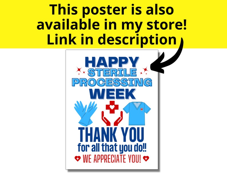 Sterile Processing Week Printable Sign, SPD Week, Central Service Week ...