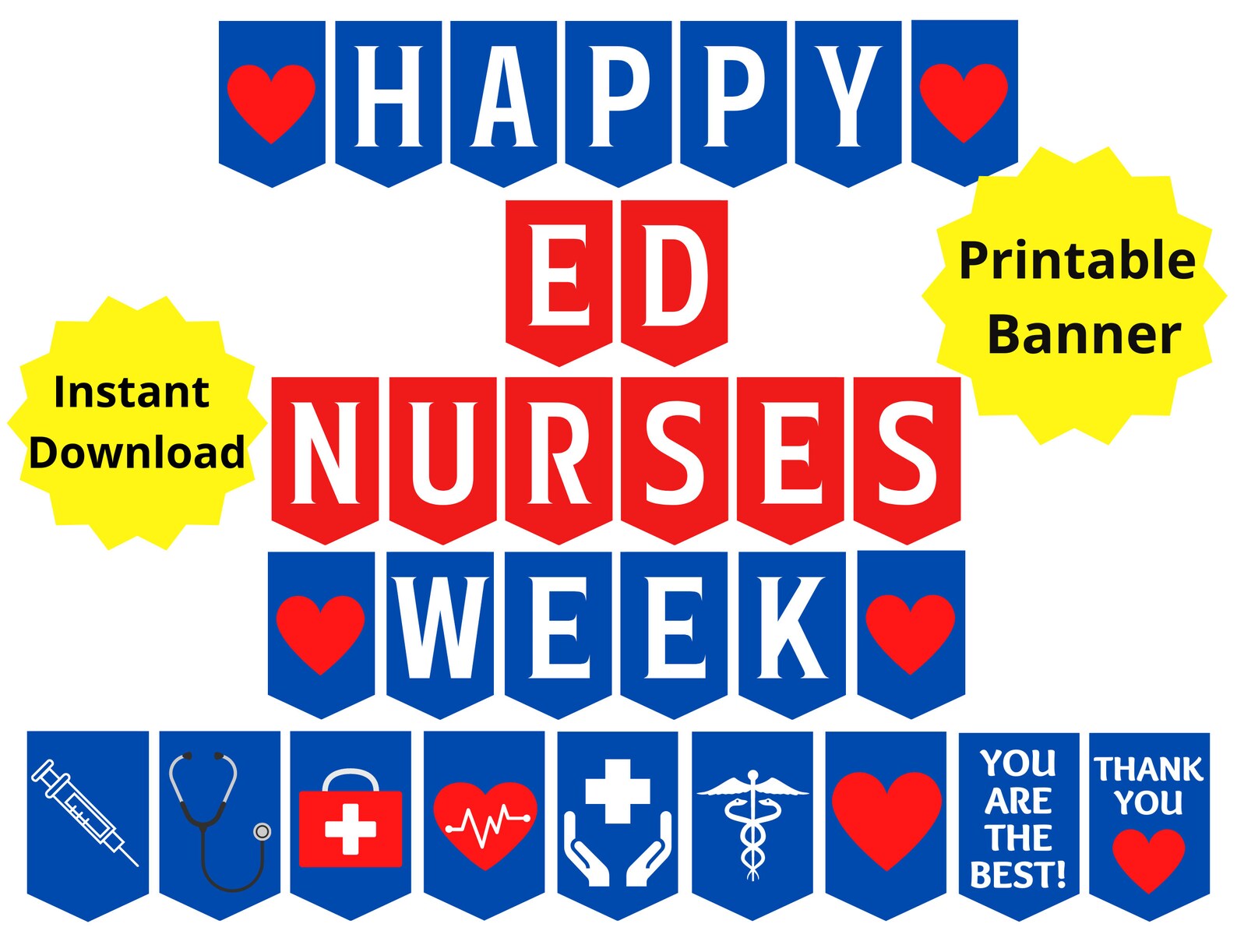 Emergency Nurses Week Printable Banner ER Nurse Week Sign - Etsy