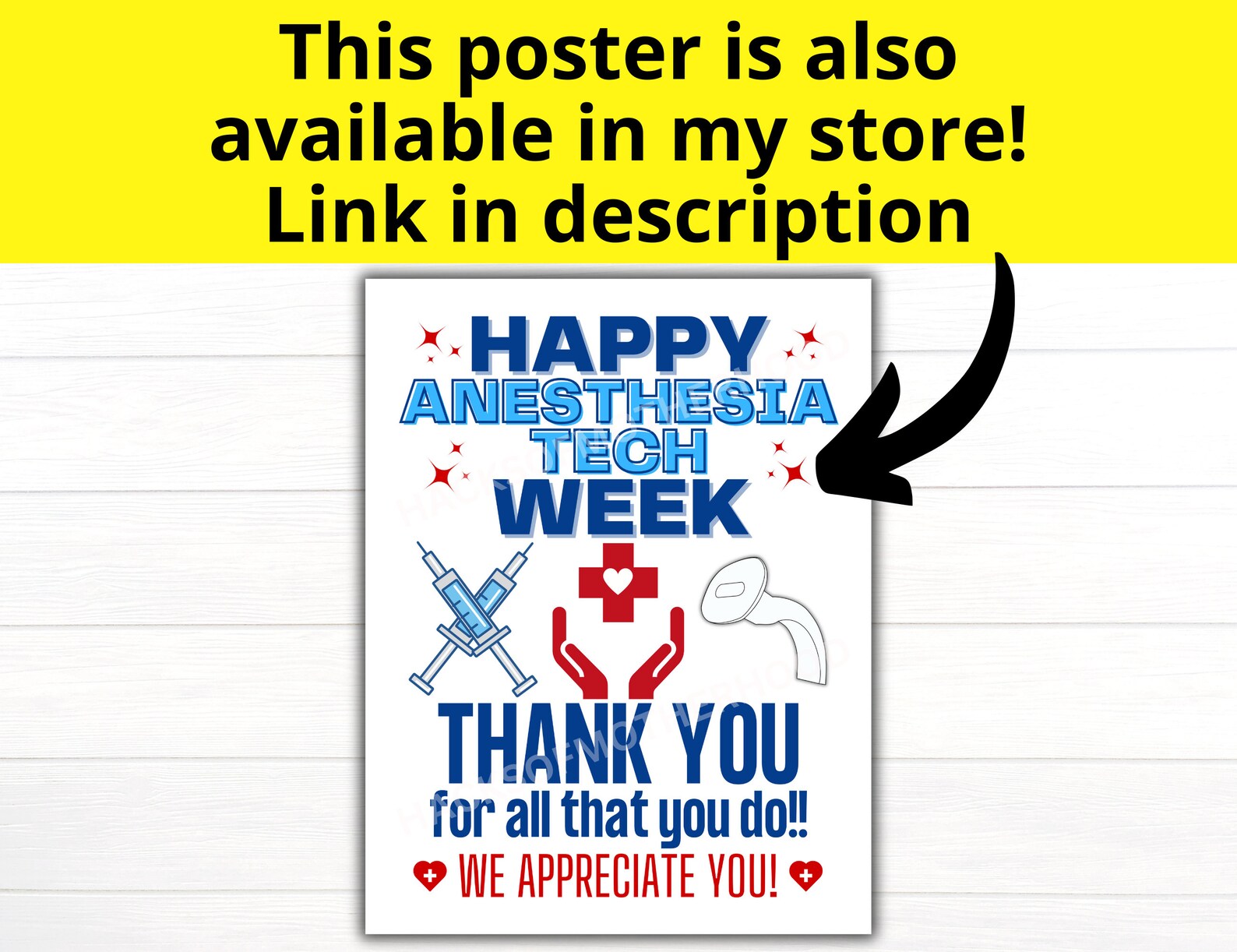 Anesthesia Tech Week Printable Bundle, Anesthesia Technician Week Sign ...