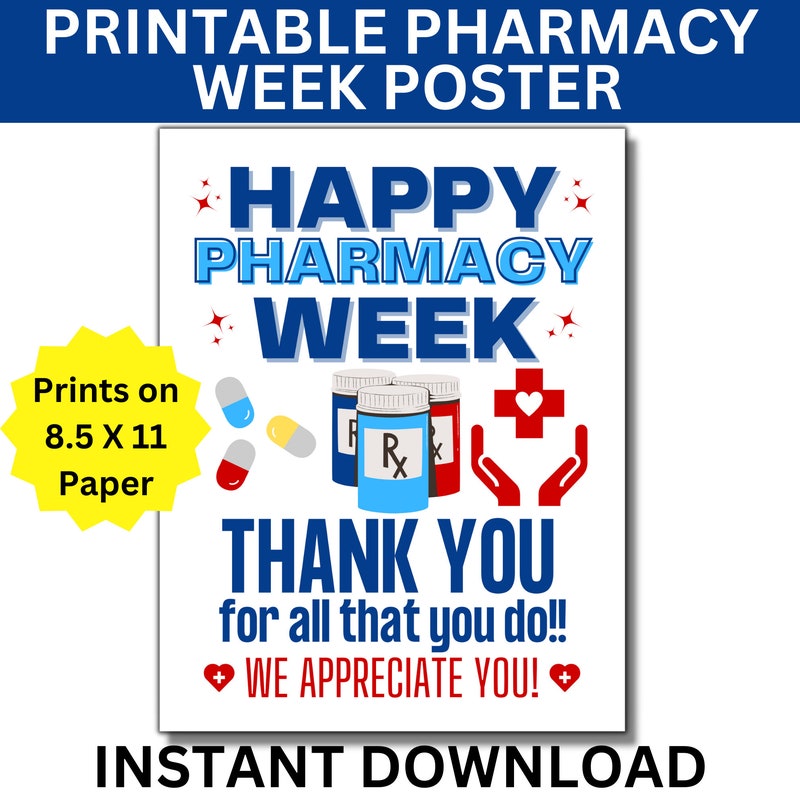 Pharmacy Week Poster - Etsy