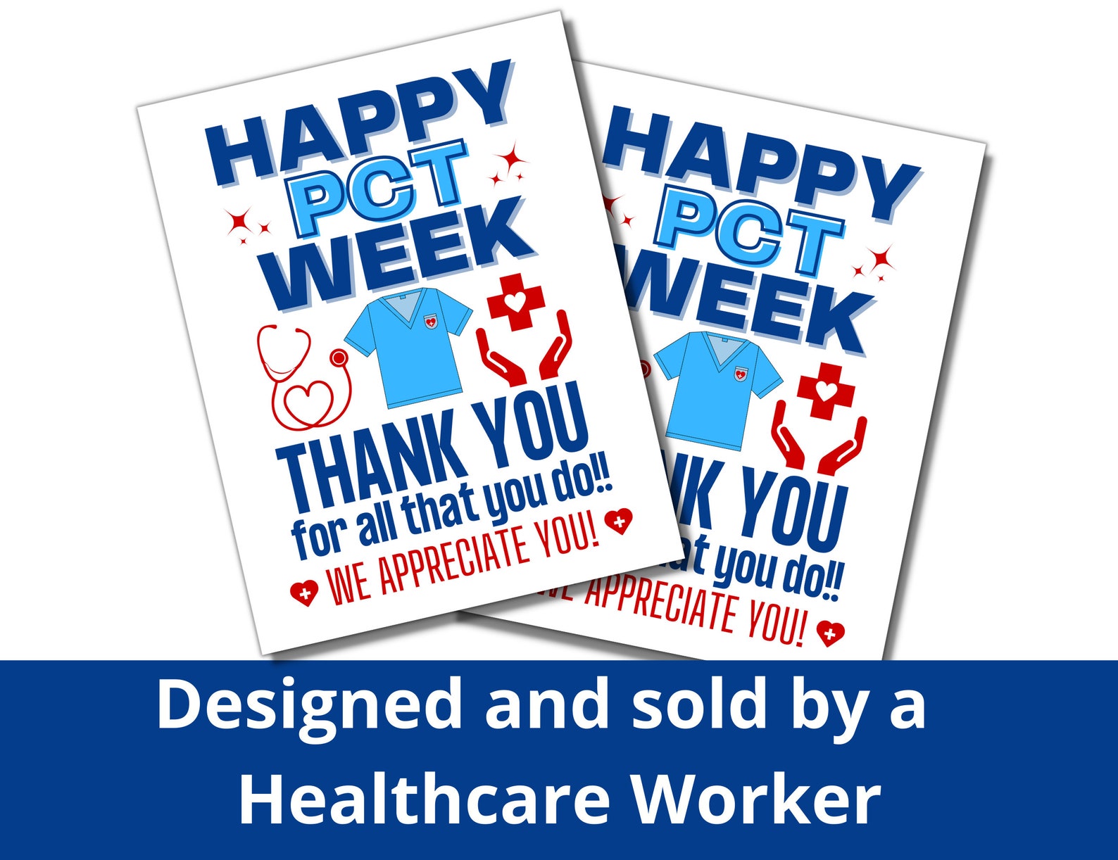 Patient Care Technician Week Printable Poster, Happy PCT Week Sign, PCT ...