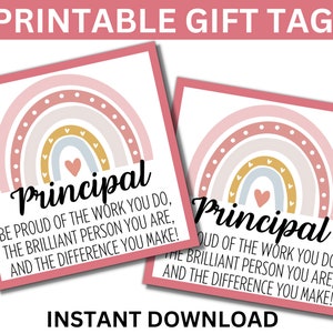 Principal Day Printable Gift Tags, School Principals Day, Principal ...