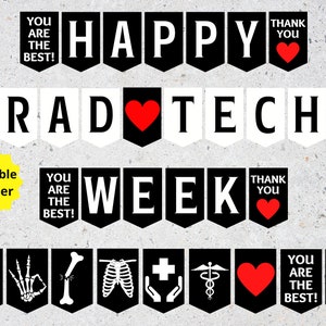 Rad Tech Week Printable Sign Radiologic Tech Week Banner Rad - Etsy