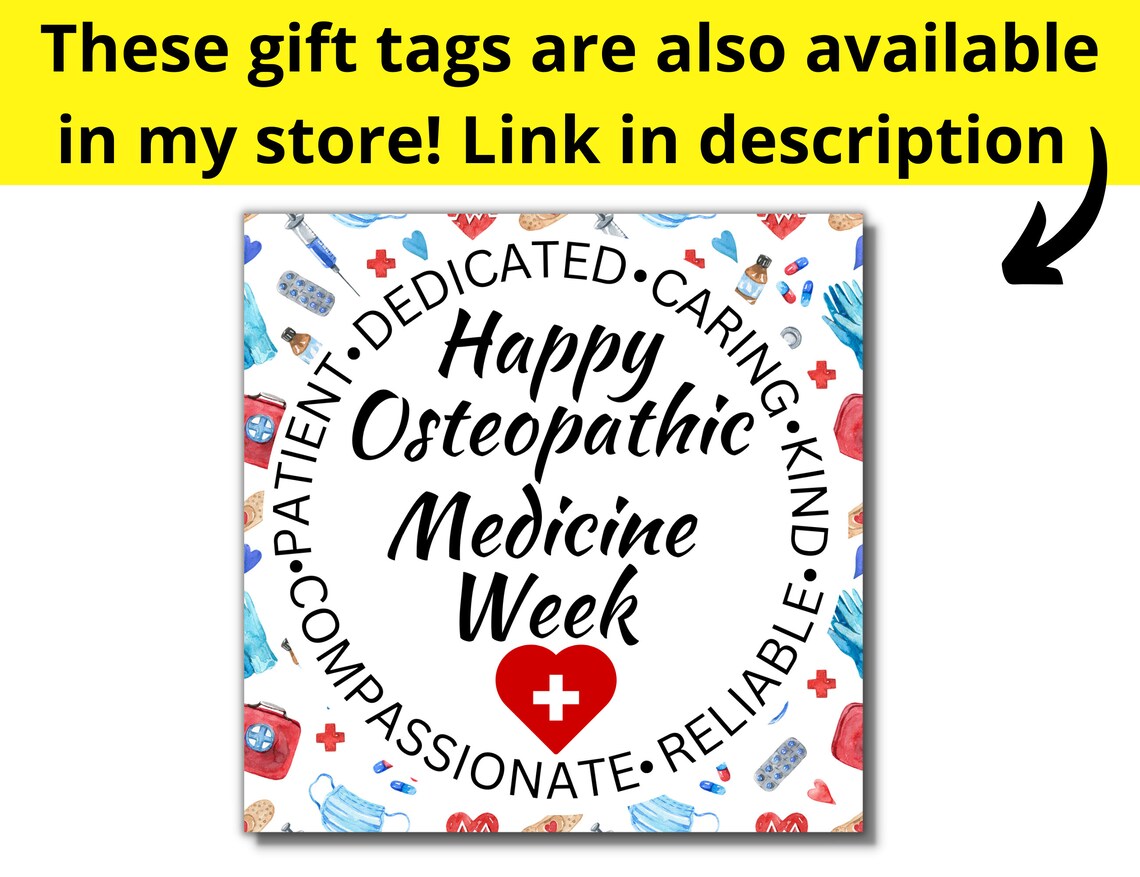 Osteopathic Medicine Week Printable Banner, Happy Osteopathic Medicine ...