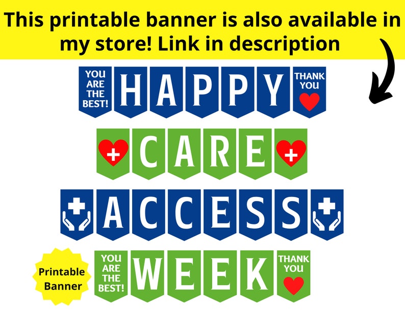 Care Access Week Printable Poster, Patient Access Professional Week ...