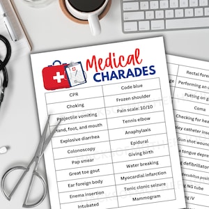 Medical Charade Game, Nursing Games, White Coat Ceremony, Doctor Day ...