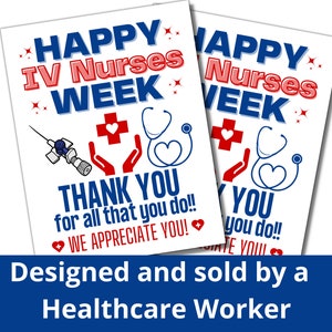 IV Nurses Week Printable Poster, Infusion Nurse Appreciation Week Sign ...