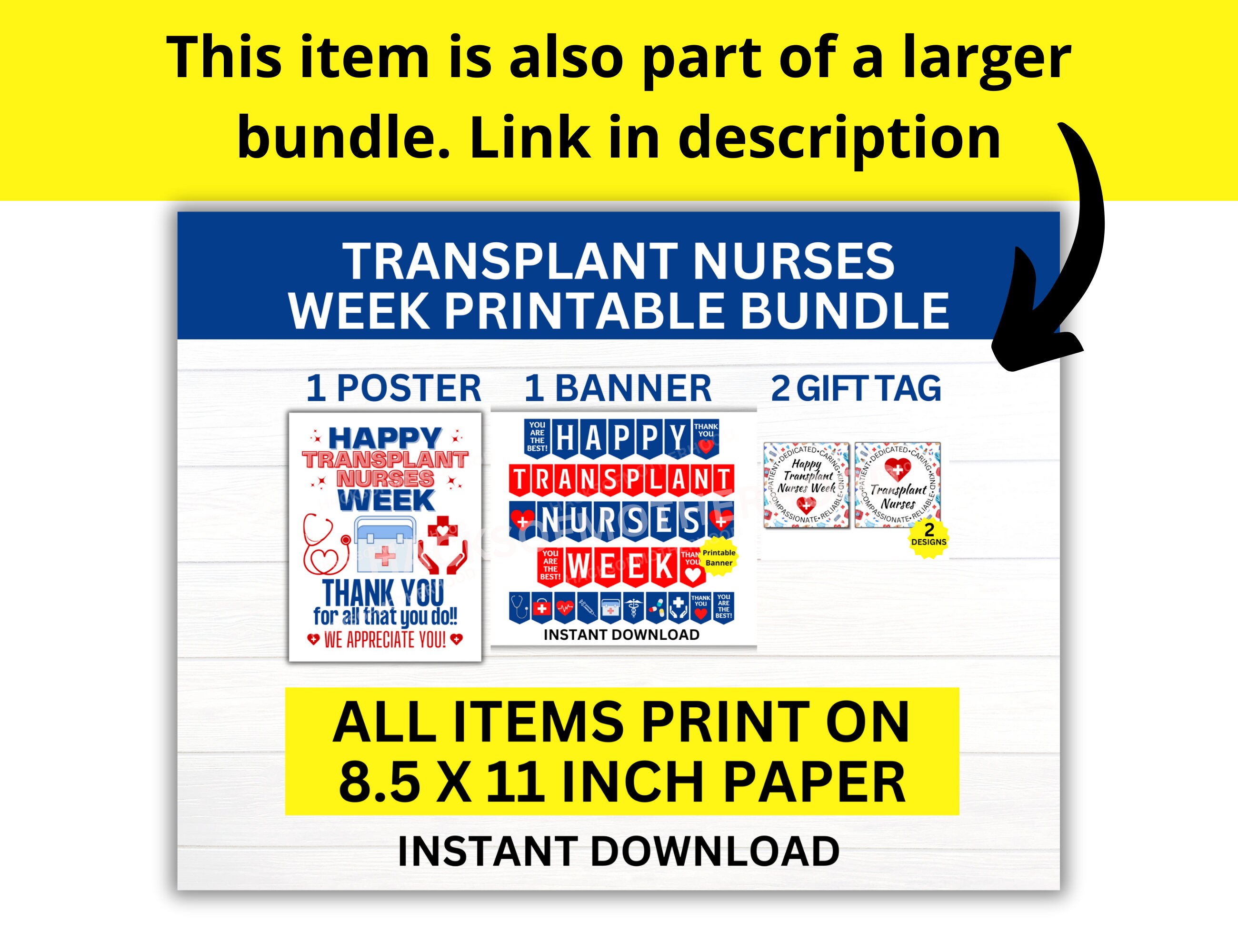 Transplant Nurses Week Printable Banner, Transplant Nurses Week Sign ...