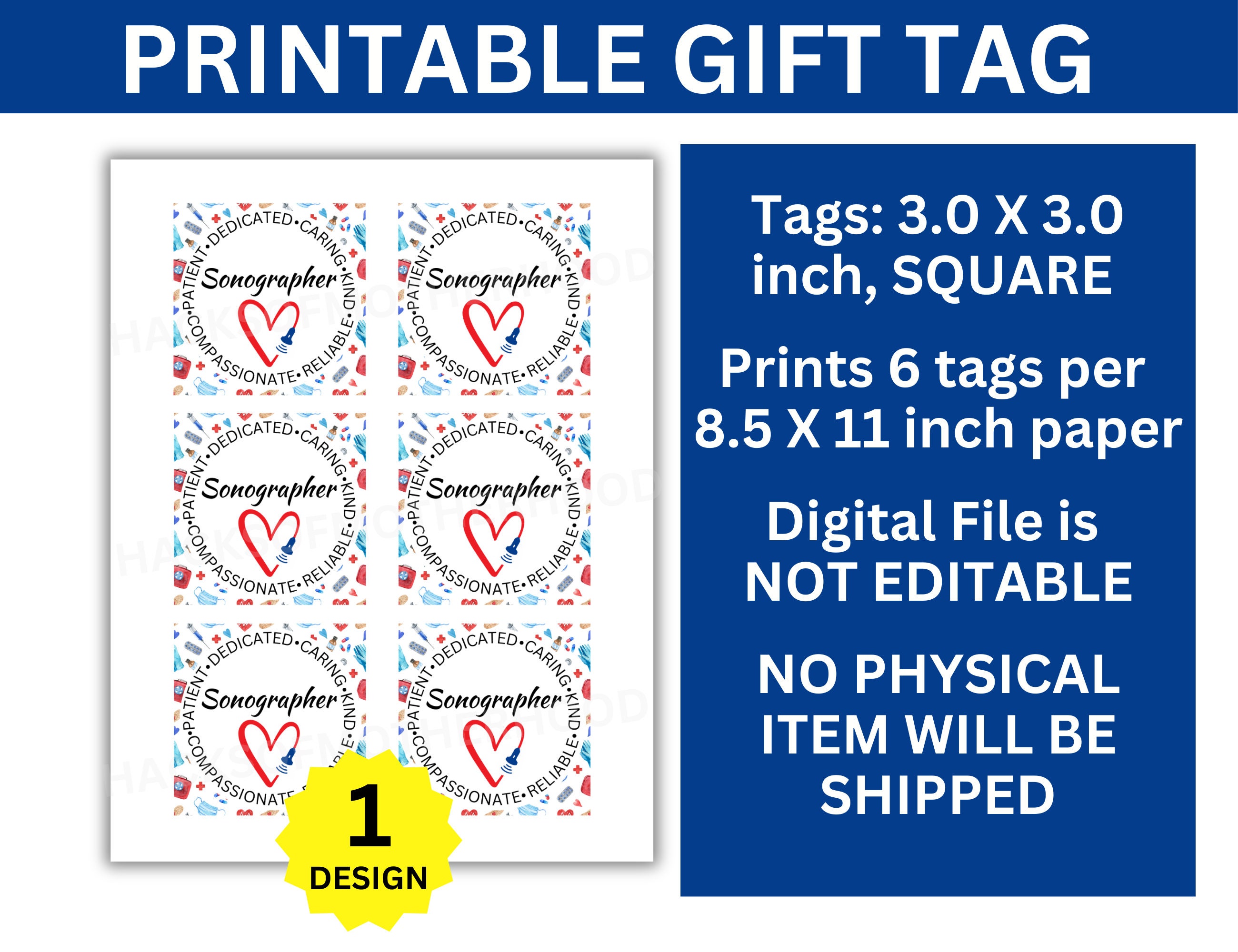Sonographer Week Printable Bundle, Ultrasound Tech Gift, Sonography ...