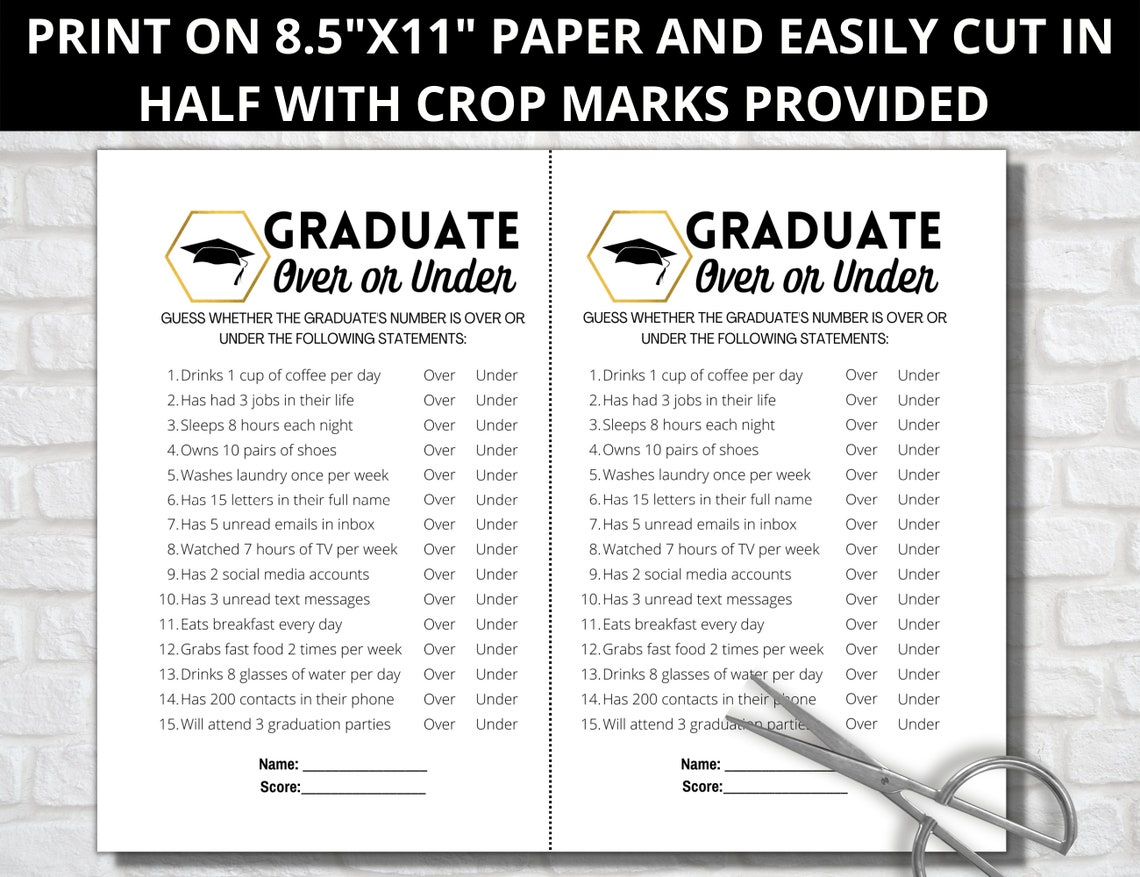 Graduation Party Games Bundle Multiple Graduation Games - Etsy