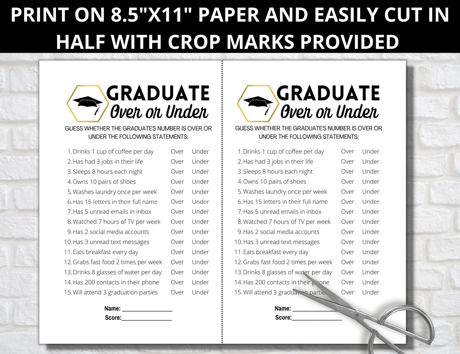 Graduation Party Games Bundle Multiple Graduation Games - Etsy