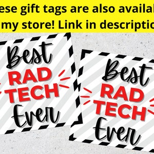 Rad Tech Week Printable Gift Tags Radiology Tech Week Tags - Etsy
