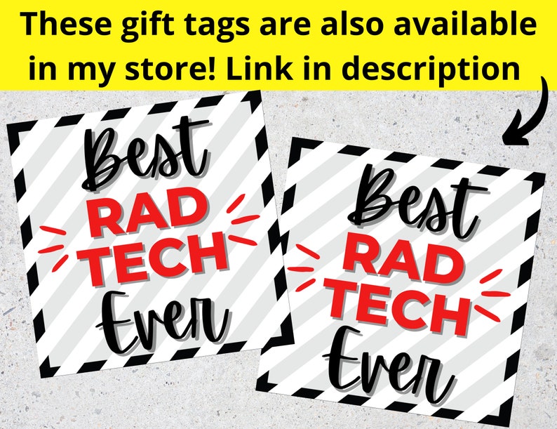 Rad Tech Week Printable Gift Tags Radiology Tech Week Tags - Etsy