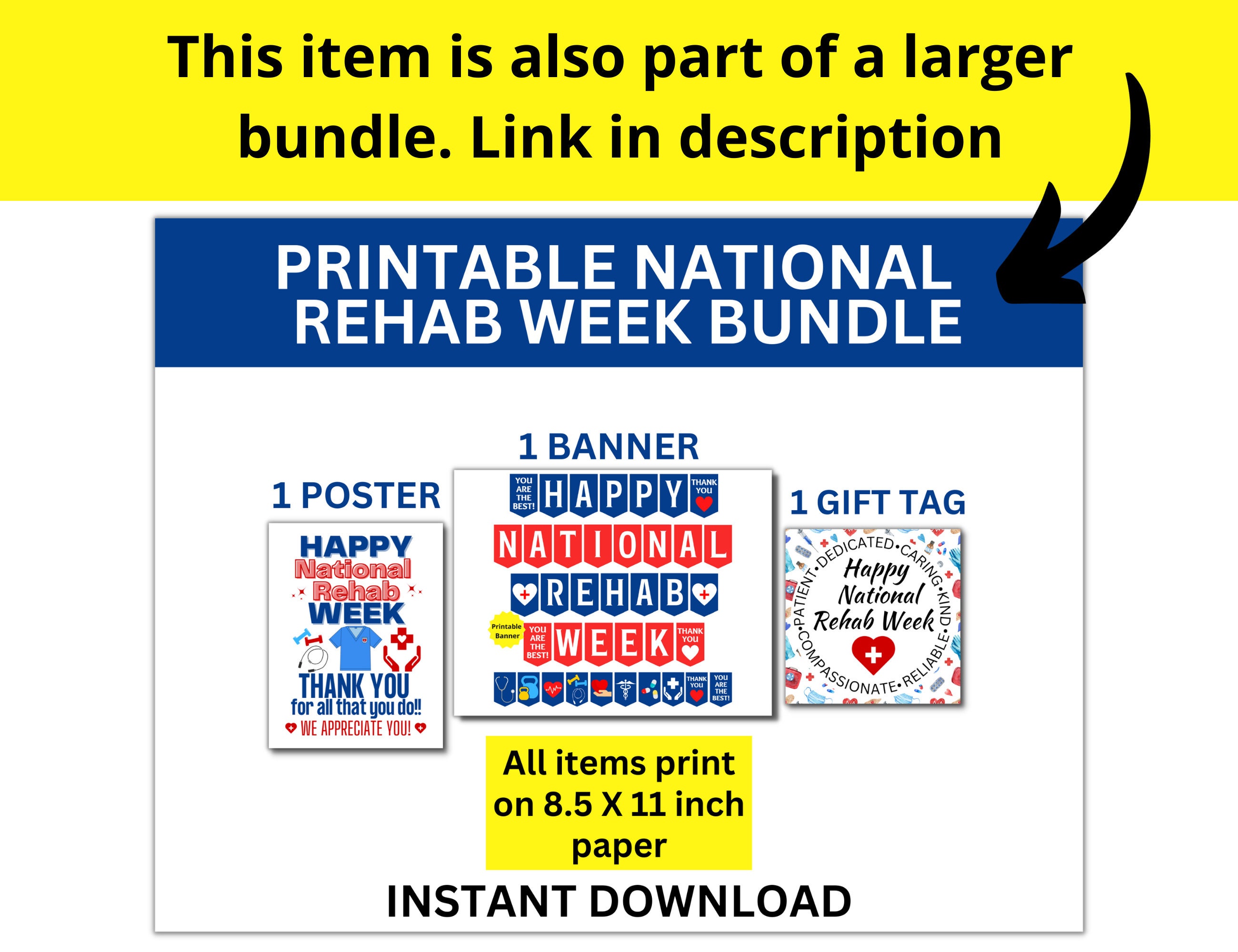 National Rehab Week Printable Banner, Happy Rehabilitation Week Sign ...