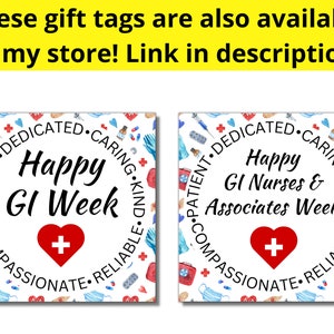 Endoscopy Nurses Printable Gift Tag, GI Week, GI Nurse Week, Endoscopy ...