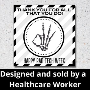 Rad Tech Week Printable Gift Tags Radiology Tech Week Tags - Etsy