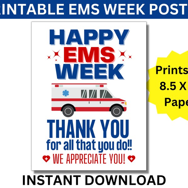 Ems Week Printable - Etsy